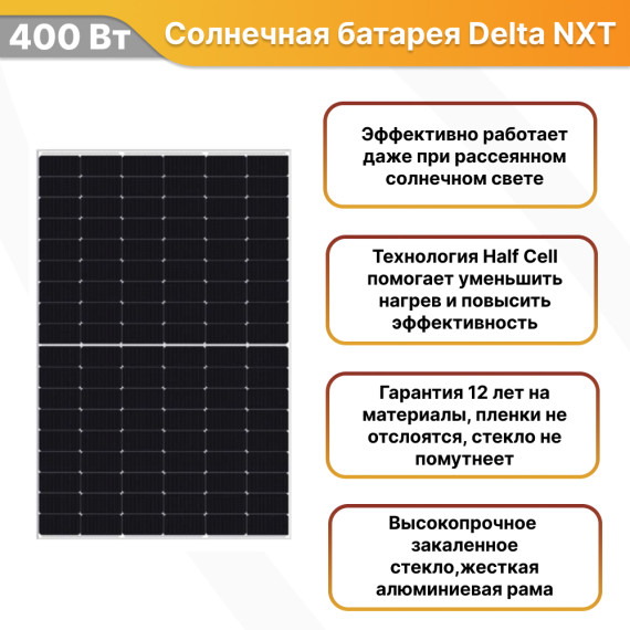 Солнечная панель Delta NXT 400-54/2 M10 HC купить с доставкой в ...